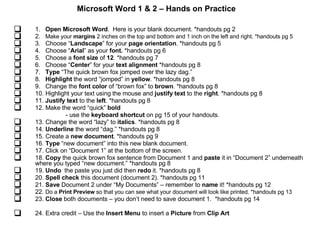 Beginning Microsoft Word | PPT