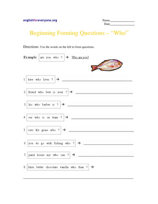 Beginning%20 forming%20questions%20 %20who | PDF