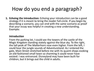 Paragraph Beginnings and Endings | PPTX