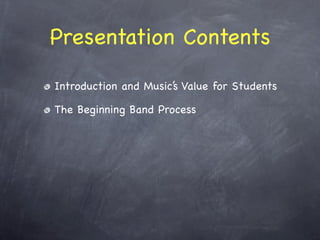 Beginning band meeting | KEY