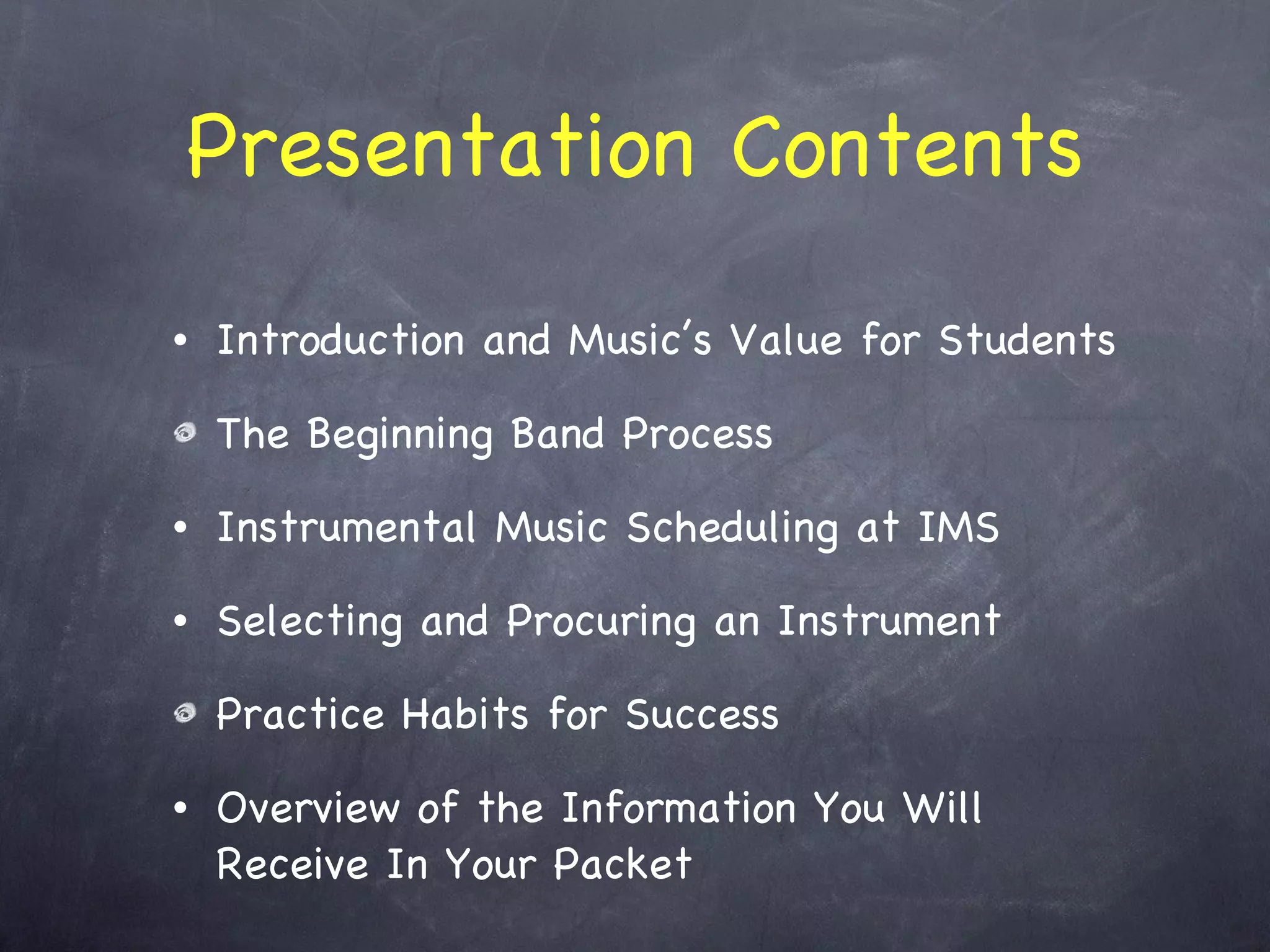 Beginning band presentation | PPT