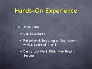 Beginning band presentation | PPT