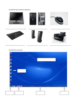 Beginning computer basics exercise | PDF
