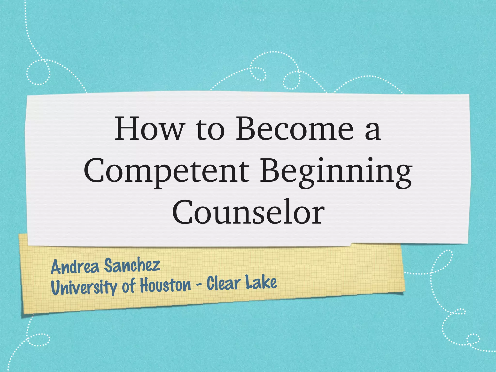 Beginning counselor ppt | PPT