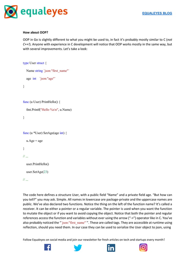 Beginning development in go | PDF