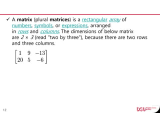 Beginning direct3d gameprogrammingmath05_matrices_20160515_jintaeks | PPT