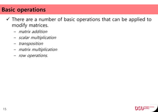 Beginning direct3d gameprogrammingmath05_matrices_20160515_jintaeks | PPT