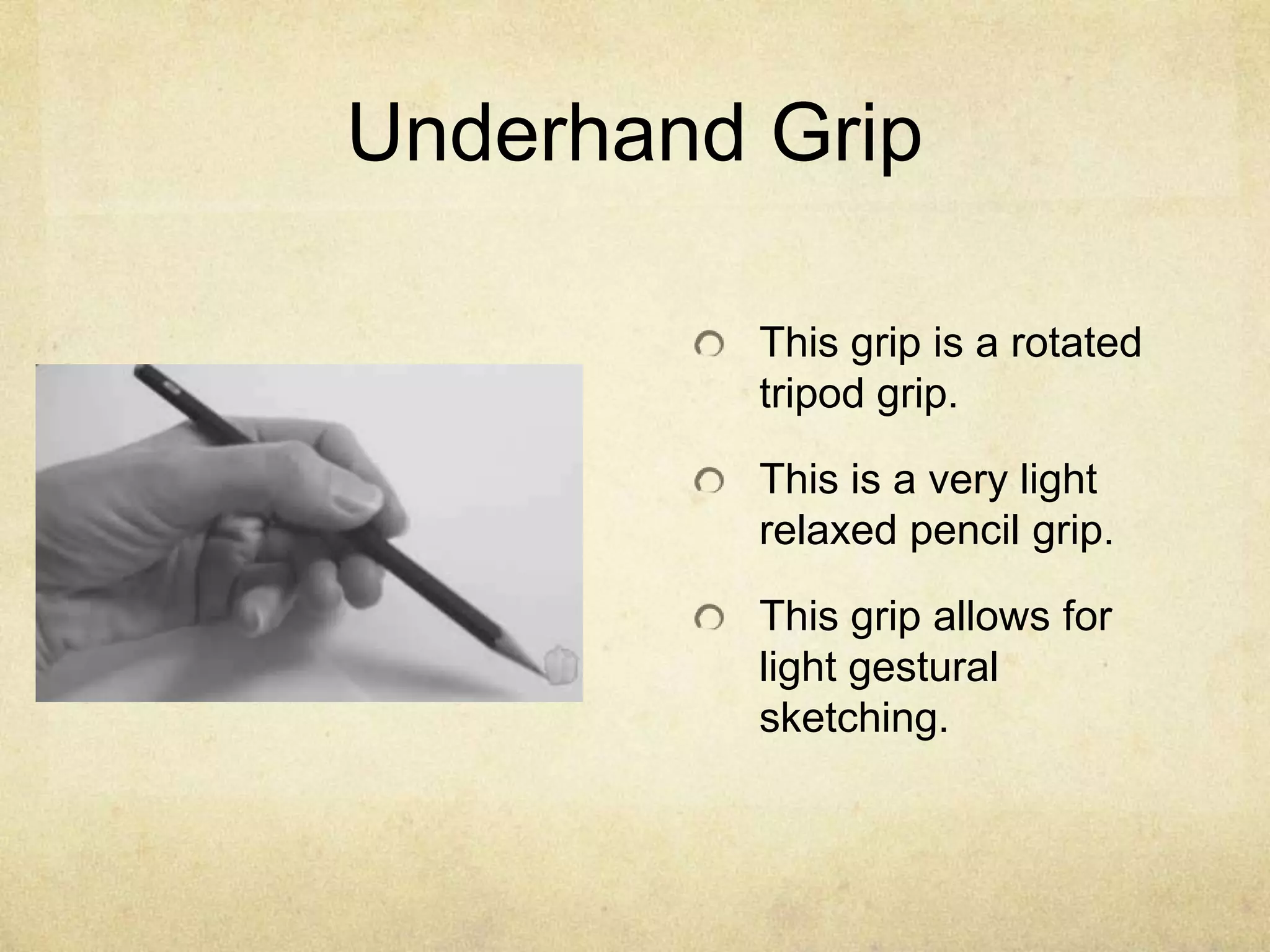 Beginning drawing media and pencil holding | PPTX