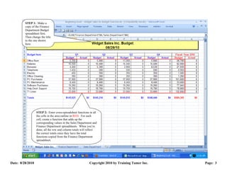 Beginning Excel Budget Exercise | DOC
