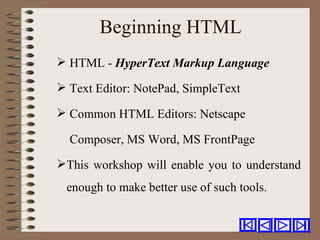 Beginning html | PPT