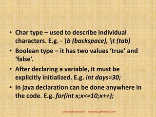 Java for the Beginners | PPT