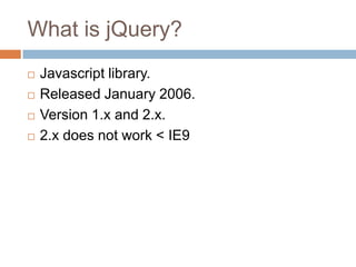 Beginning jQuery | PPT