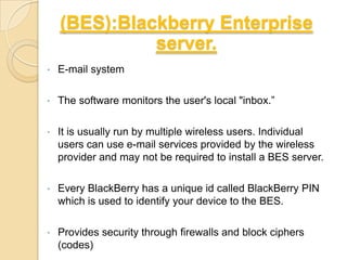 Beginning of black berry technology | PPTX