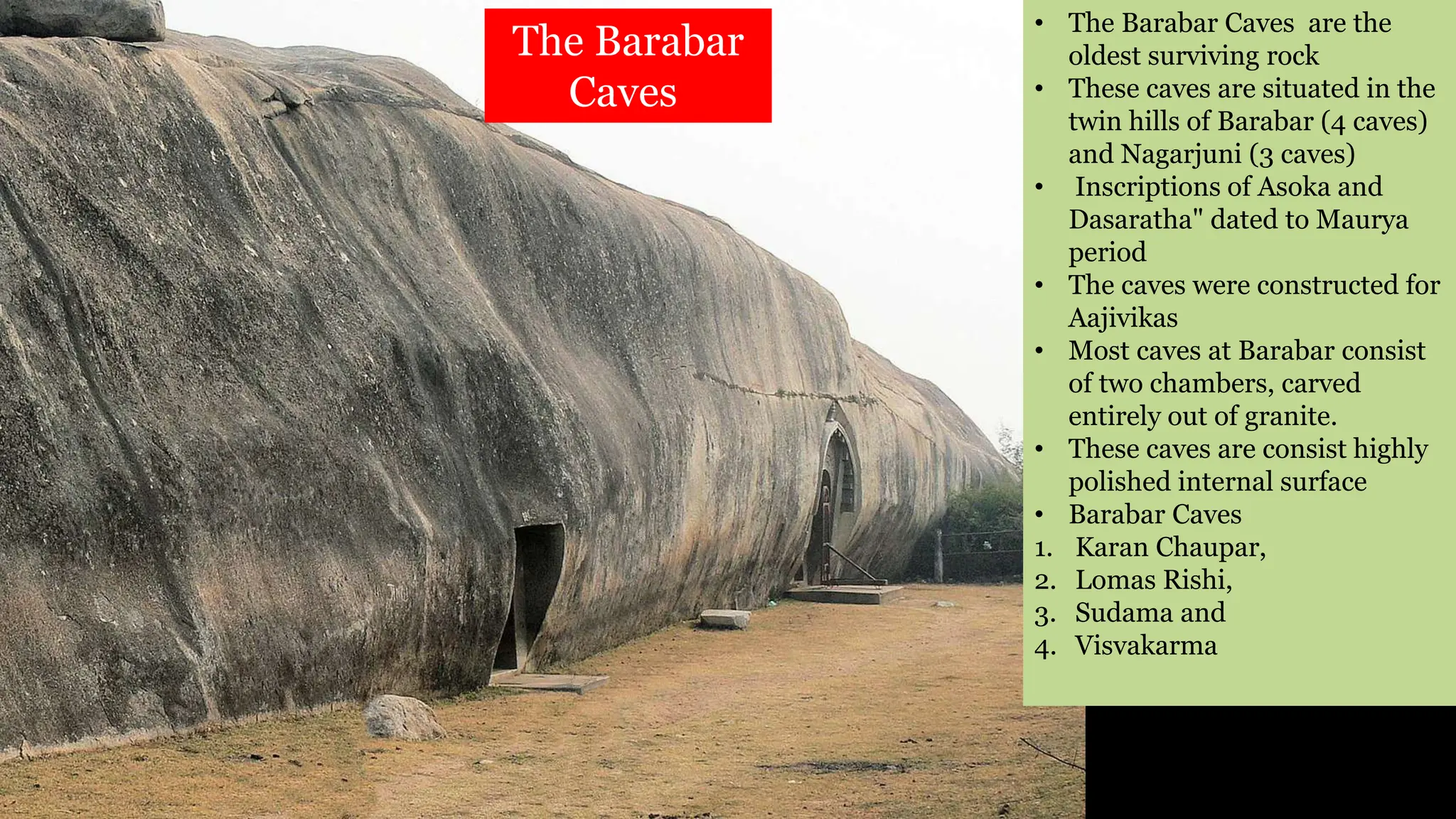 Beginning of Rock-cut Architecture- Sudama Cave, Lomas Rishi, Bhaja ...