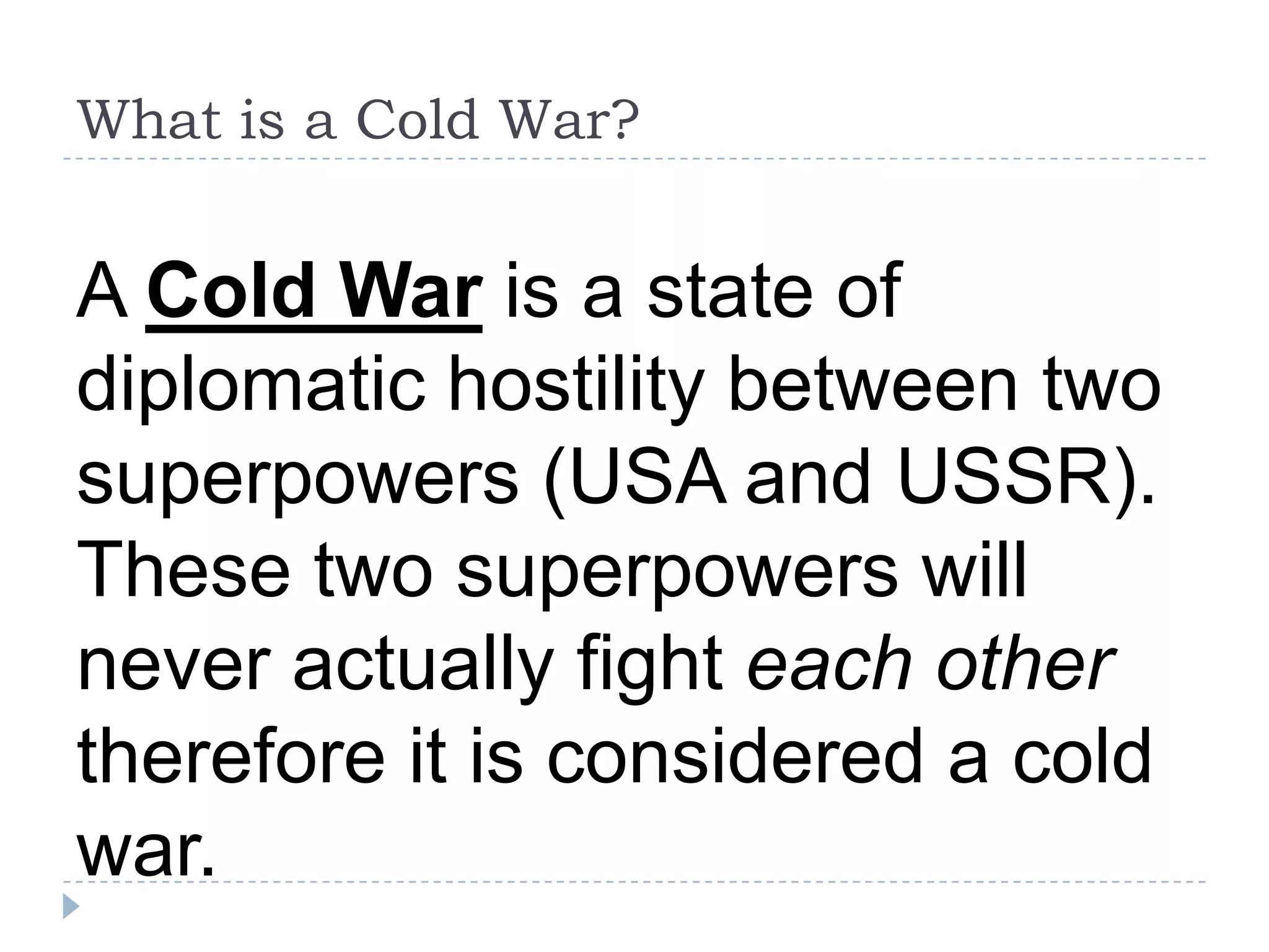 Beginning of the cold war | PPTX