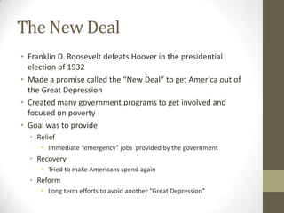 Beginning of the end depression dustbowl | PPTX