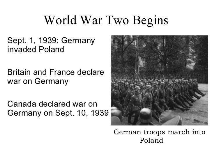 Beginning of WWII