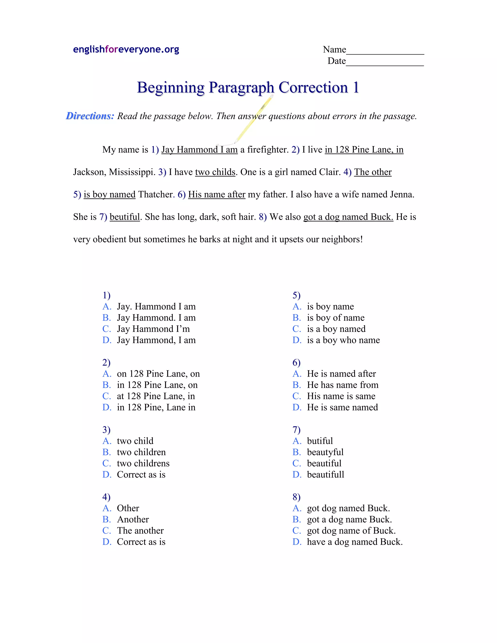 Beginning paragraph correction 1 | PDF