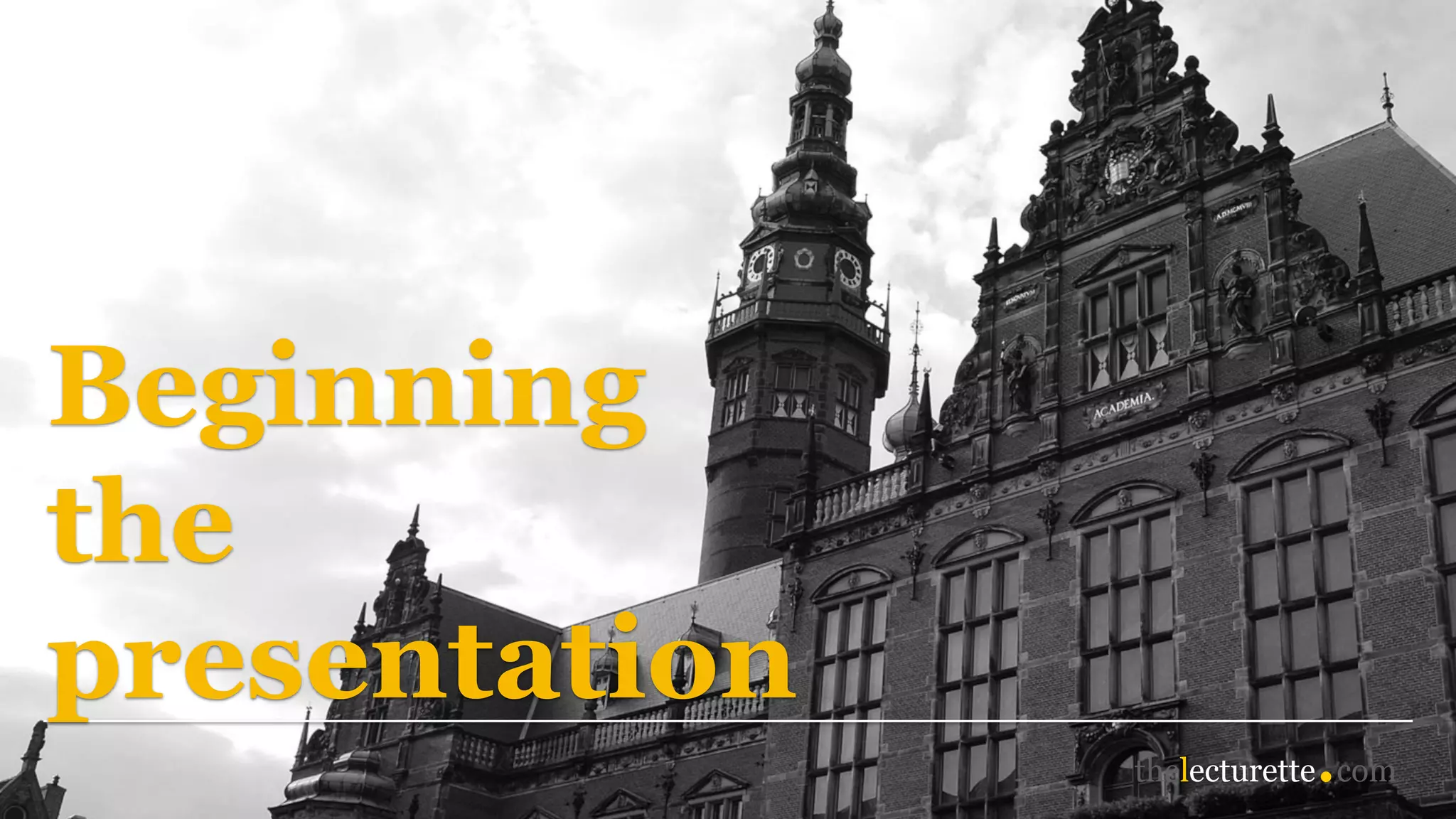 Beginning the presentation | PPT