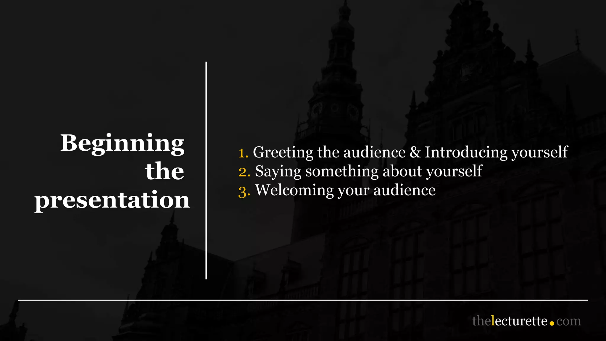 Beginning the presentation | PPT