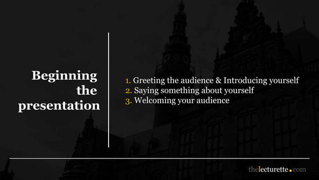 Beginning the presentation | PPT