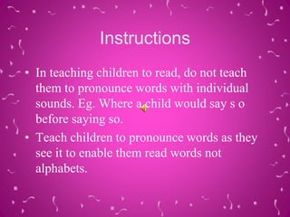 Beginning to read | PPTX