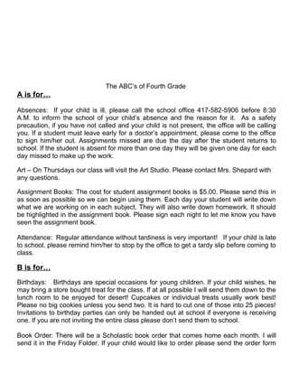 Beginningyearparentpacket | PDF