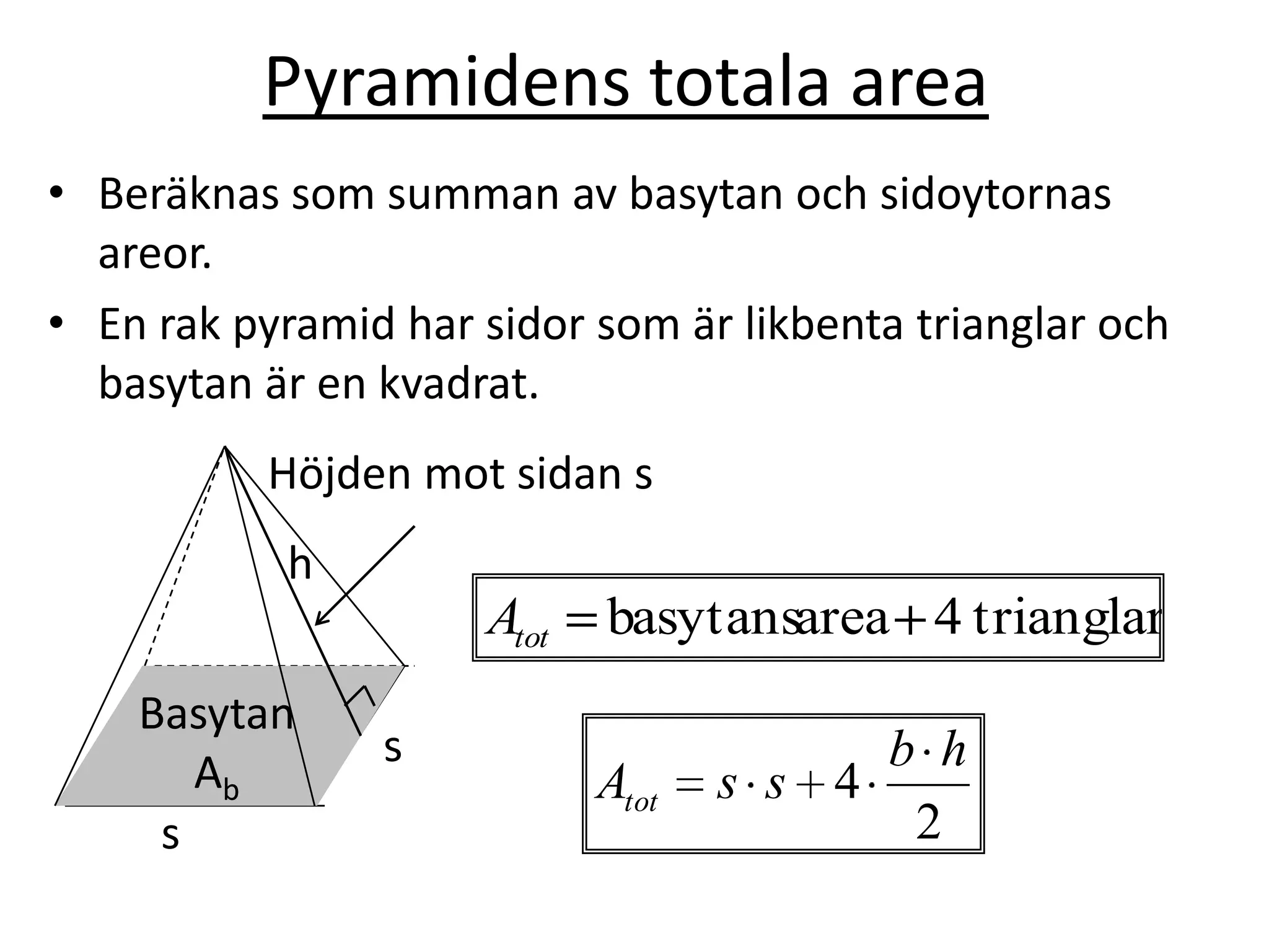 Begränsningsarea för en cylinder,kon och pyramid | PPTX