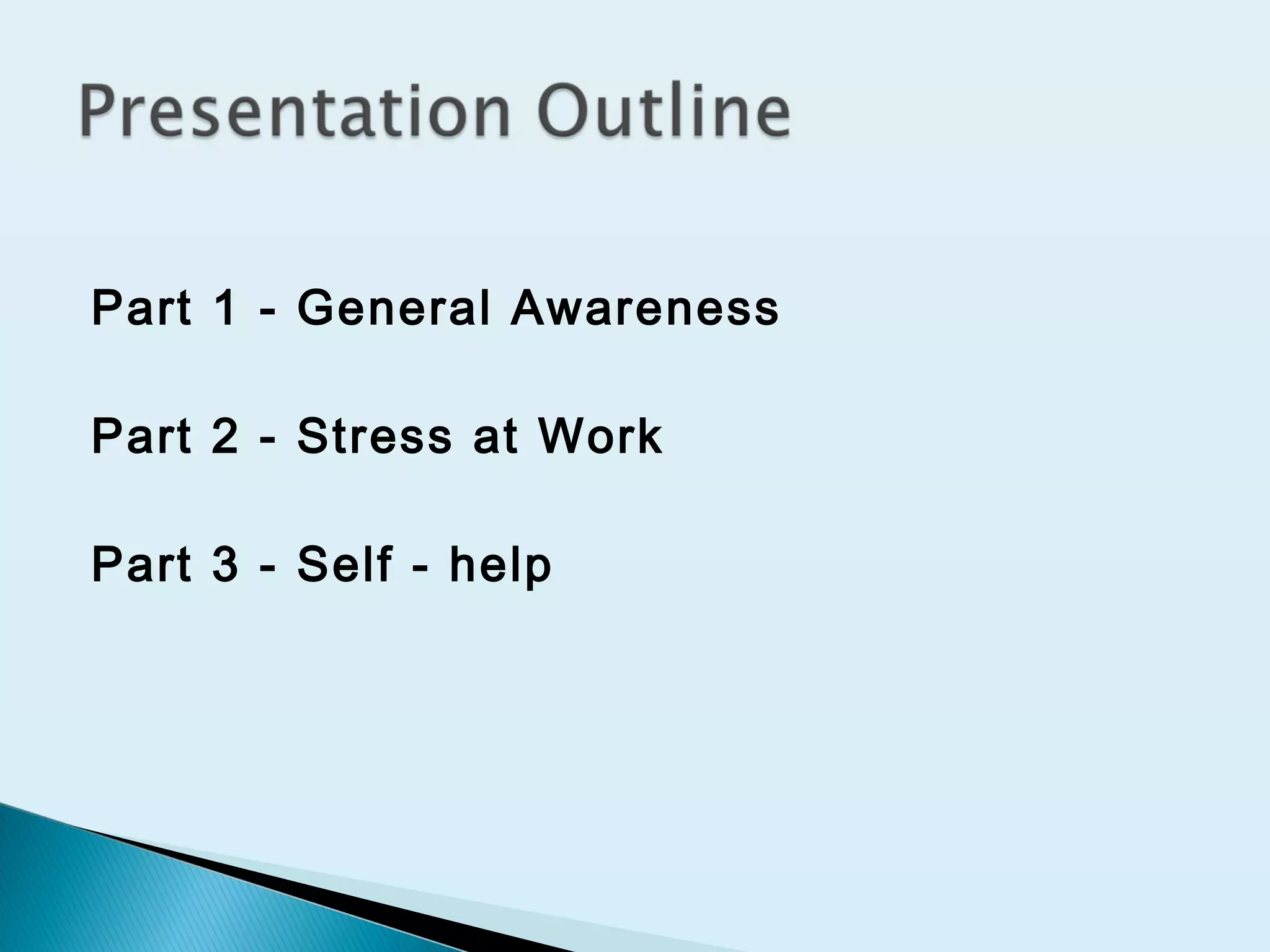 [Behav. sci] stress management presentation | PPT