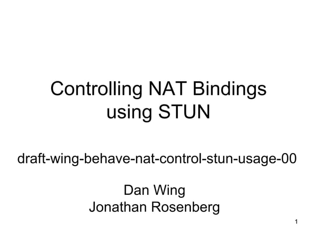 NAT binding with STUN | PPT