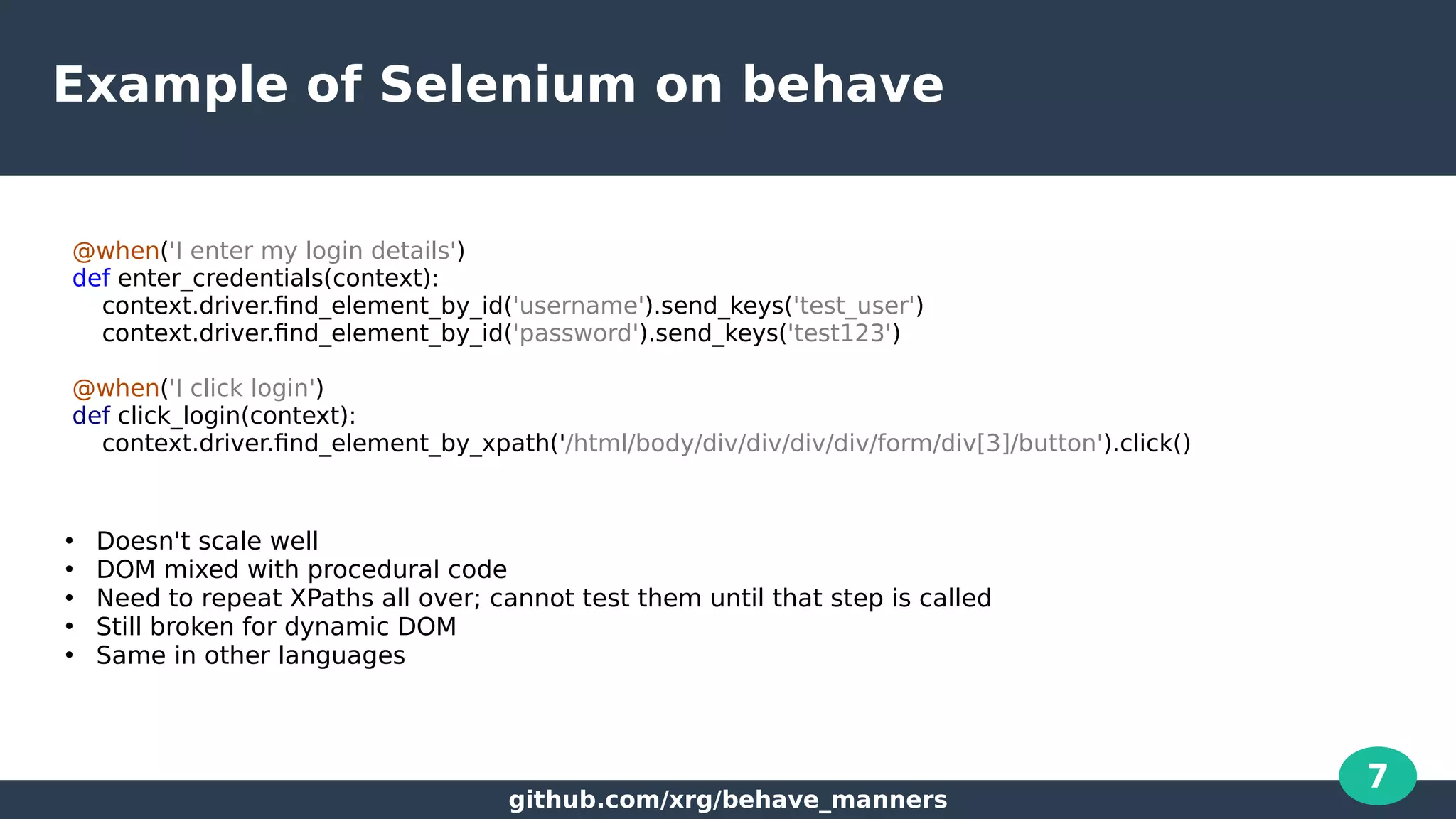 Behave manners for ui testing pycon2019 | PDF | Web Design and HTML ...