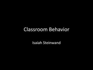 Classroom Behavior | PPT