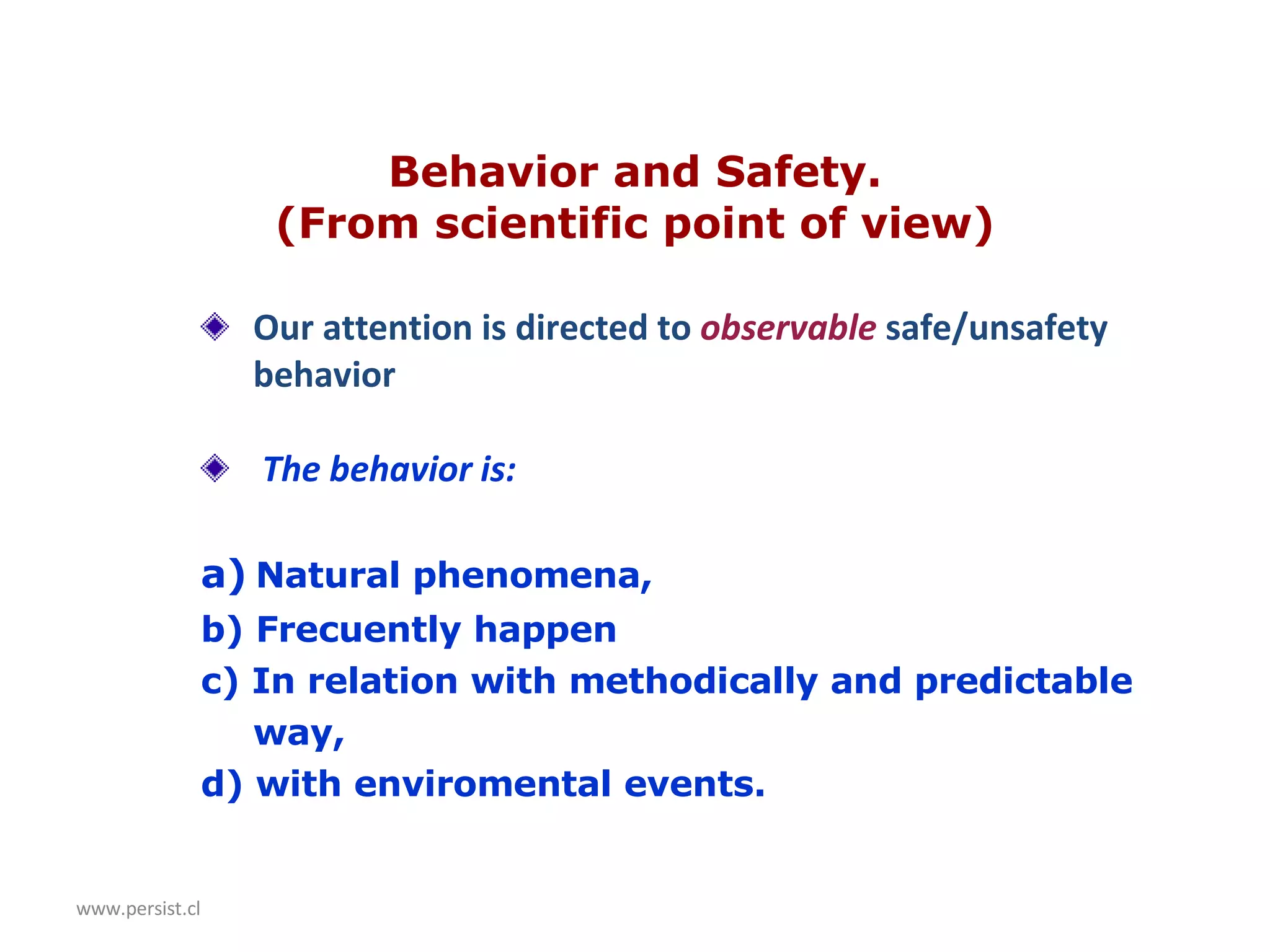 Behavior And Safety | PPT