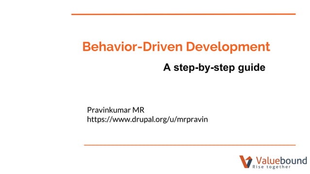A step-by-step guide to behavior-driven development | PPT