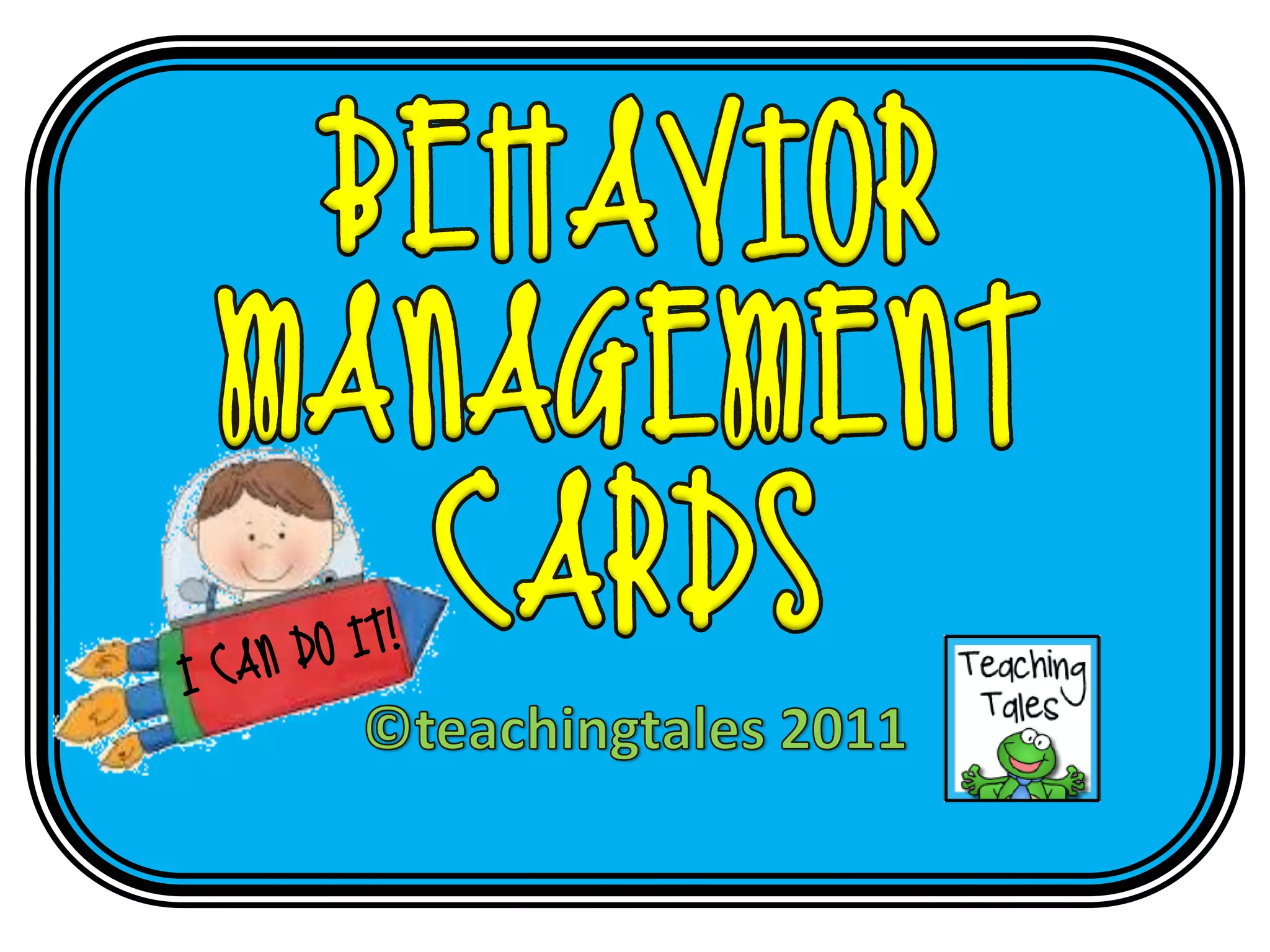 Behavior management-cards | PDF
