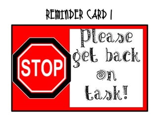 Behavior management-cards | PDF