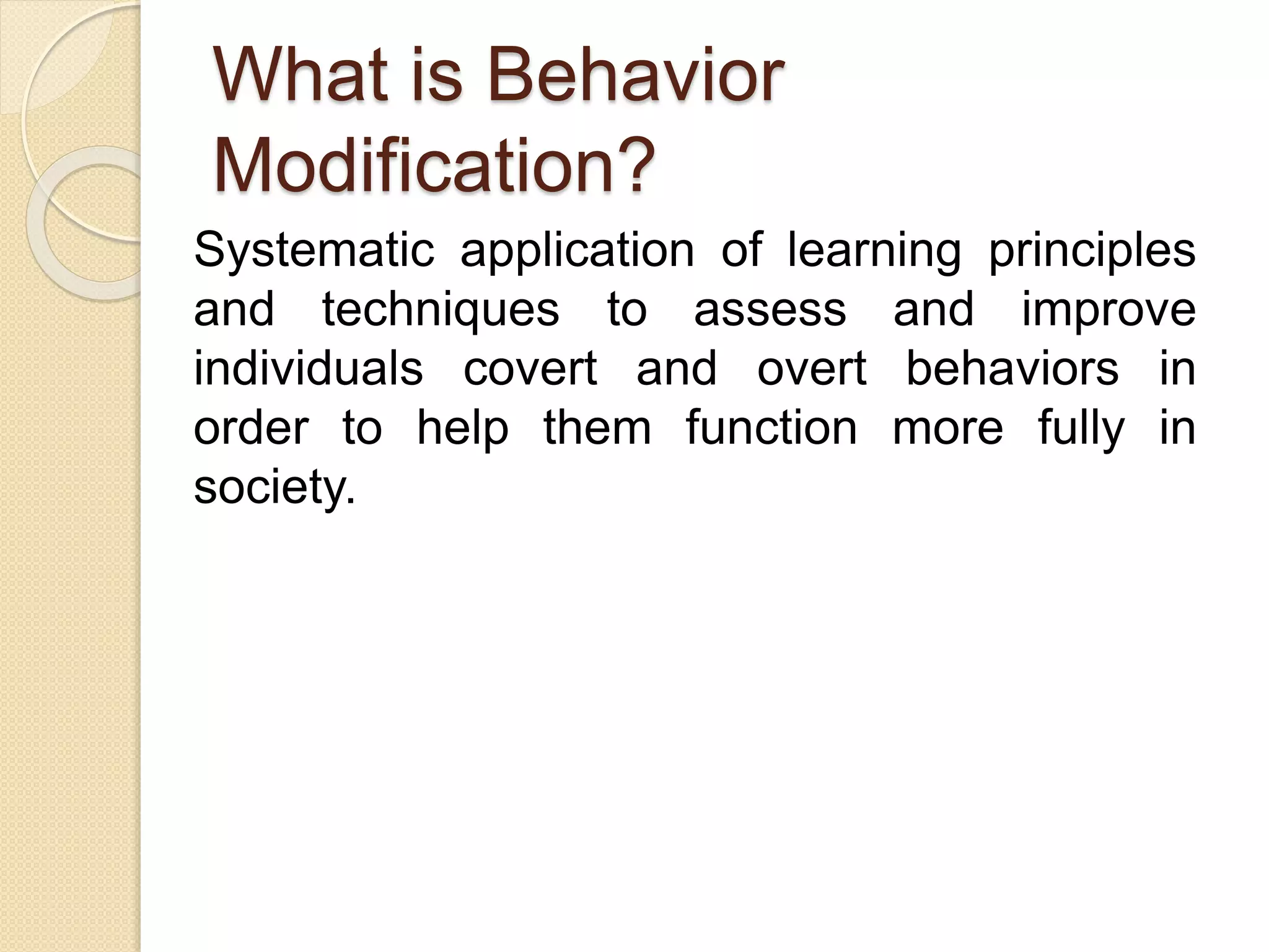 Behavior modification | PPT