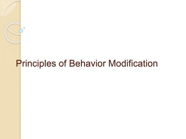 Behavior modification | PPT