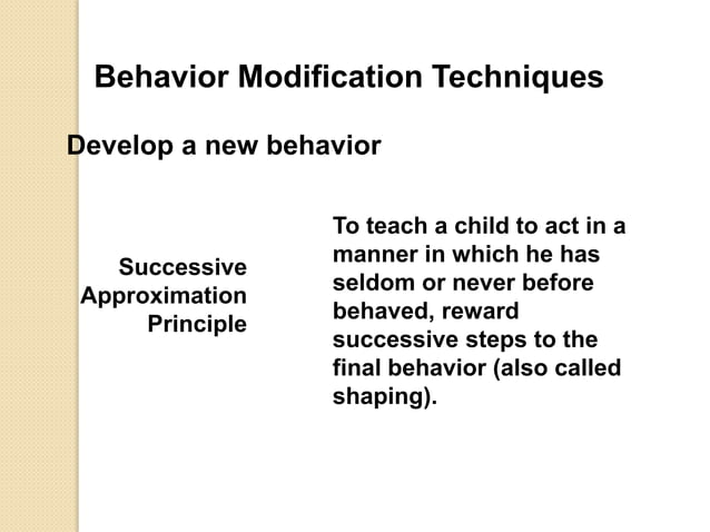 Behavior modification | PPT