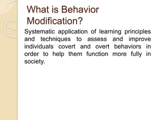 Behavior modification | PPT