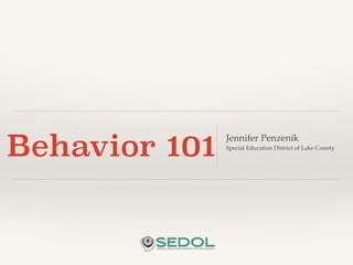 Behavior 101 | PDF