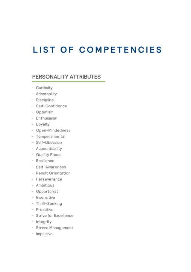Behavioral competencies-at-work | PDF | Resume Writing and Advice | Job ...