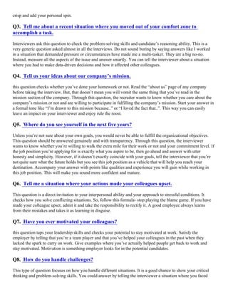 Behavioral Interview Questions and Answers | PDF