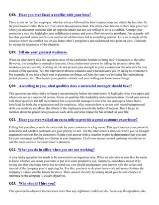 Behavioral Interview Questions and Answers | PDF