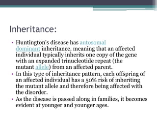 Behavioral and psychological effects of Huntington’s disease | PPT