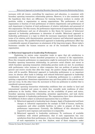 Behavioral Approach to Leadership Boundary Spanning Transaction Relationship Pattern | PDF