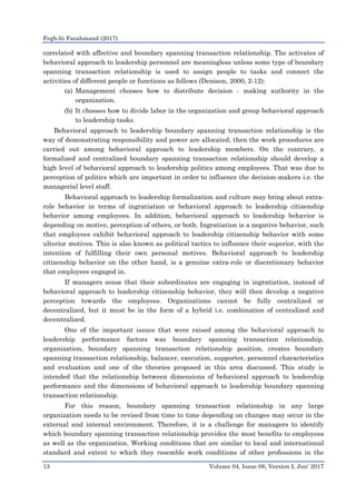 Behavioral Approach to Leadership Boundary Spanning Transaction Relationship Pattern | PDF