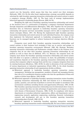 Behavioral Approach to Leadership Boundary Spanning Transaction ...