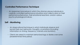 Behavioral assessment - Clinical Psychology | PPTX