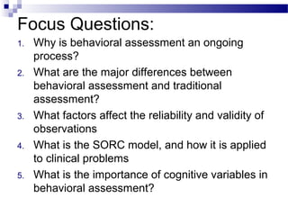 Behavioral assessment | PPT